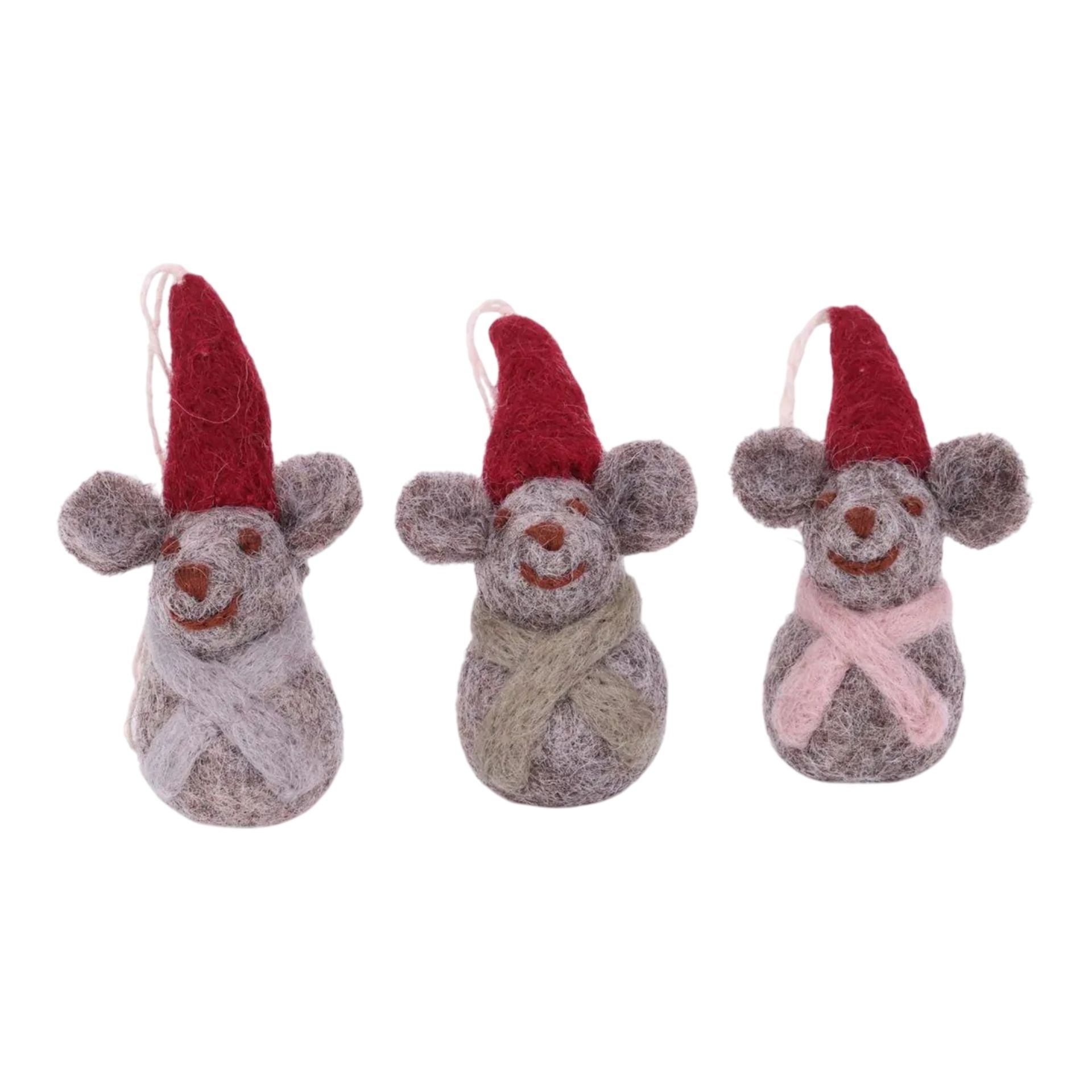 Shrew Baby Mice Ornaments, Set of 3 - Eleish Van Breems Home