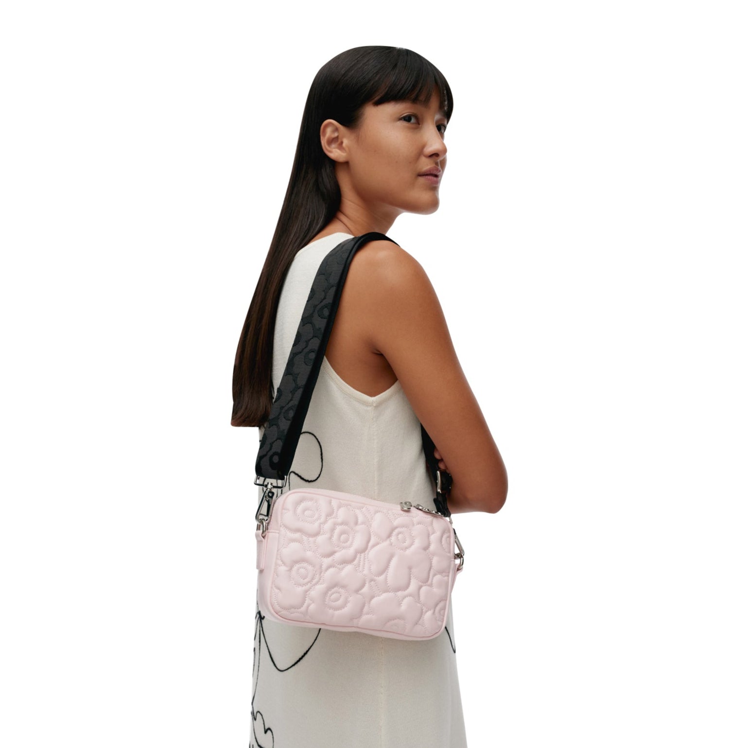 Marimekko Soft Gratha Unikko Shoulder Bag, Light Pink - Eleish Van ...