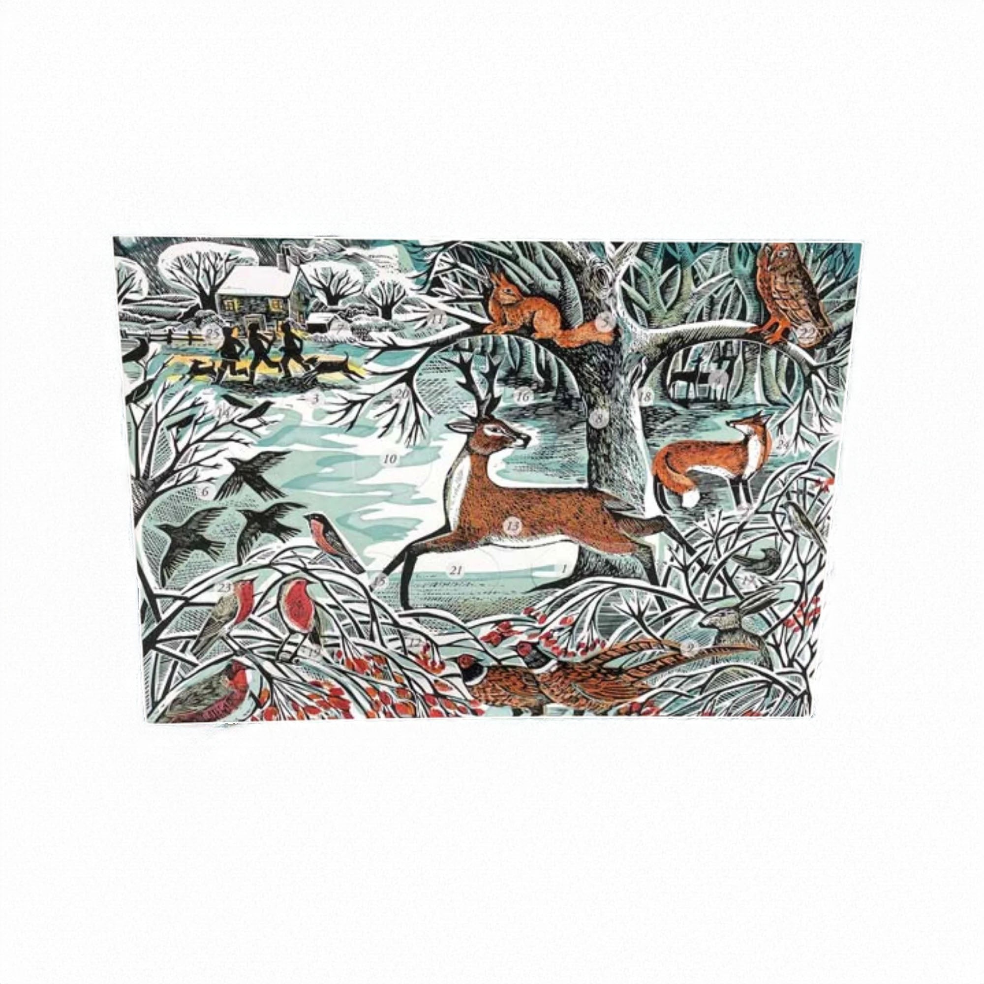 Winter Woodland Mini Advent Card - Angela Harding - Eleish Van Breems Home